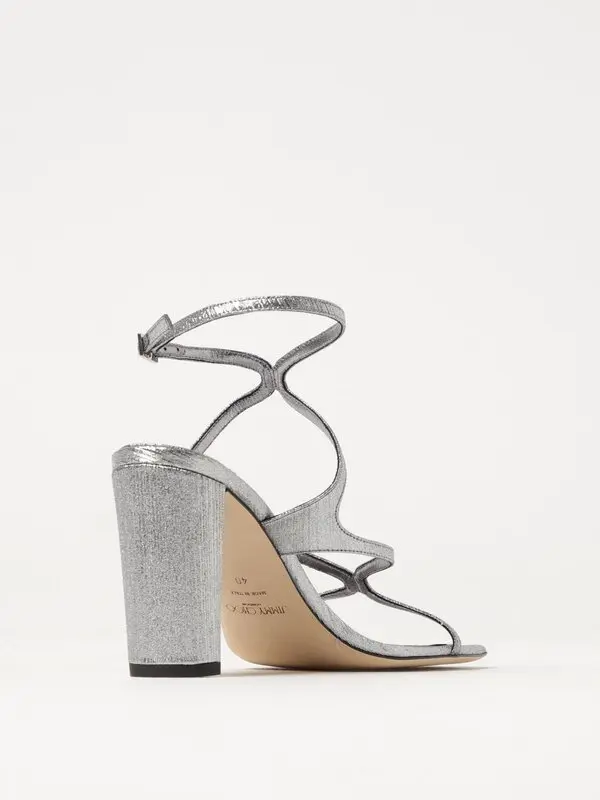 JIMMY CHOO Metallic Strappy Heeled Sandals