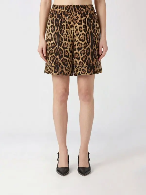 Dolce & Gabbana Animalier Silk Shorts