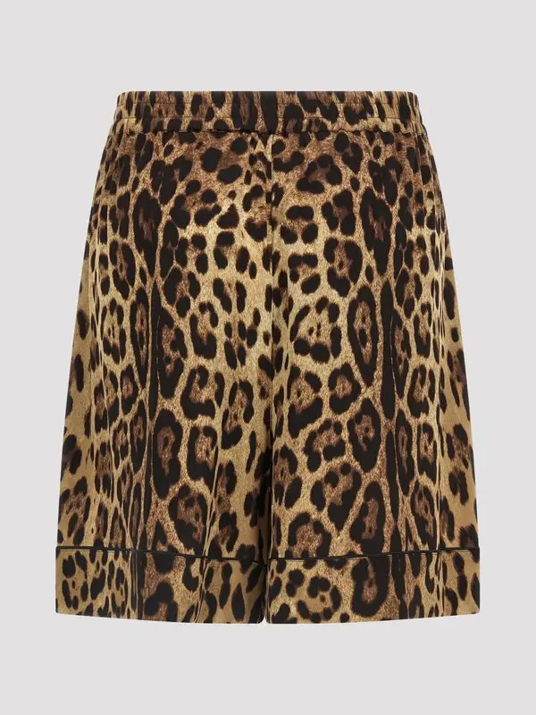 Dolce & Gabbana Animalier Silk Shorts