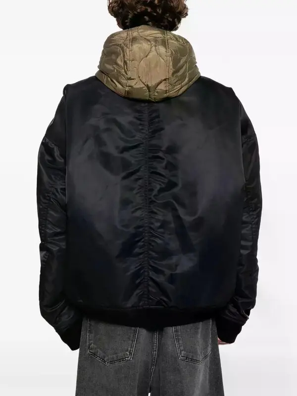 Mihara Yasuhiro Layered-hood Bomber Jacket