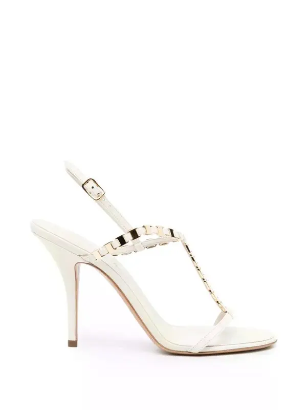 FERRAGAMO 100mm Mini Vara Sandals - Neutrals