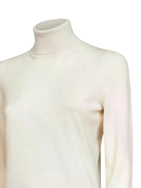 BLANCA VITA Turtleneck Fine-knit Sweater