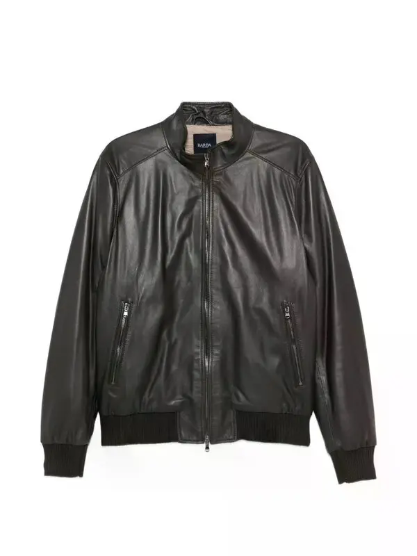 BARBA NAPOLI Dakota Leather Bomber Jacket