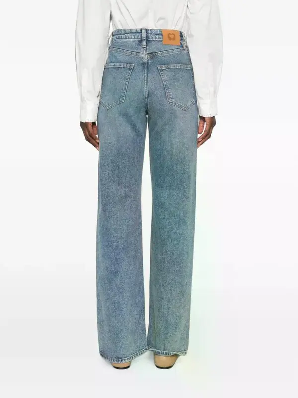 Maje Buckle-detail Straight-leg Jeans