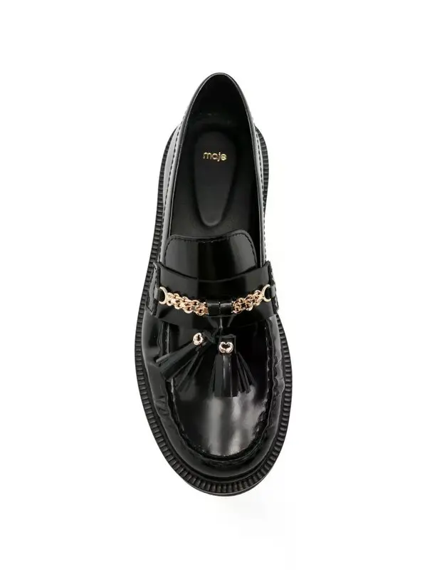 Maje Tassel-detail Chain-link Loafers
