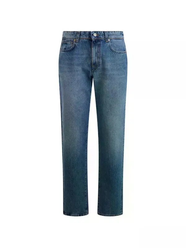 SLOWEAR Faded-effect Straight-leg Jeans