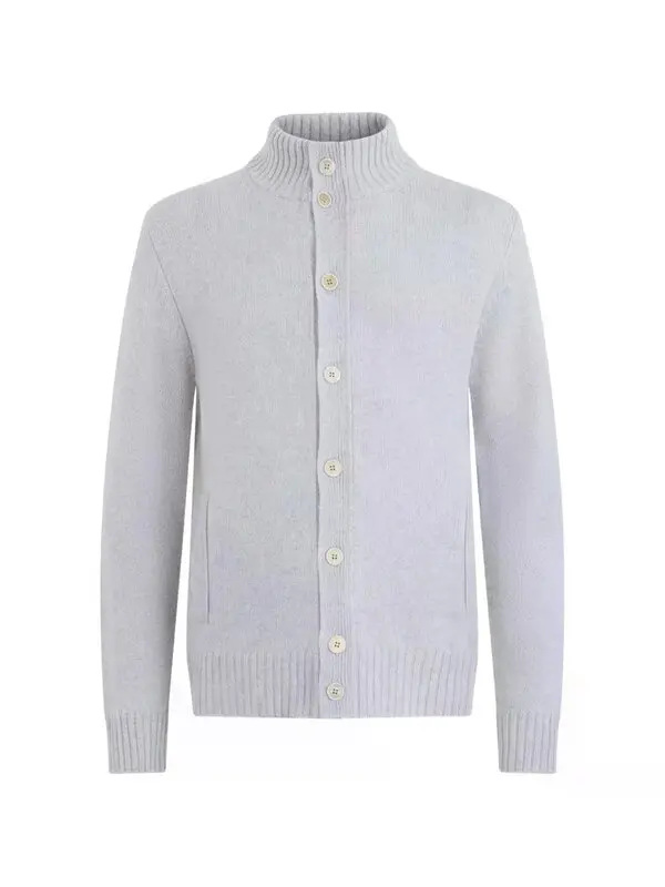 SLOWEAR High-neck Button-up Cardigan