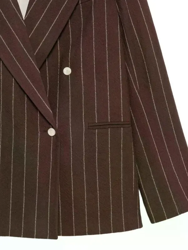 ALYSI Pinstripe Double-breasted Blazer