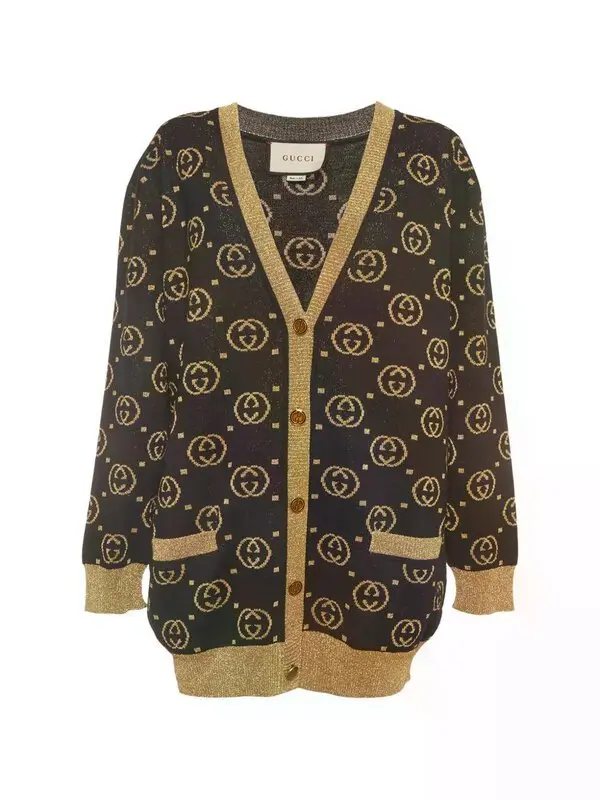 Gucci Monogram-jacquard Buttoned Cardigan