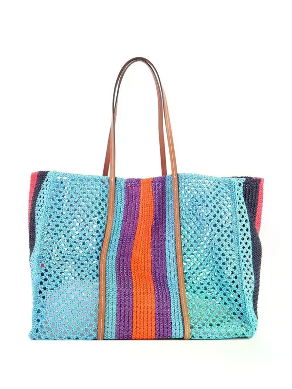 Gucci Interlocking G Web Raffia Large Tote Bag
