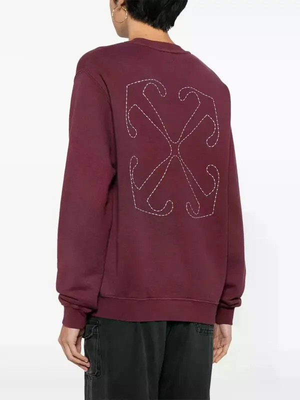 Off-White Arrows Embroidered Cotton Hoodie
