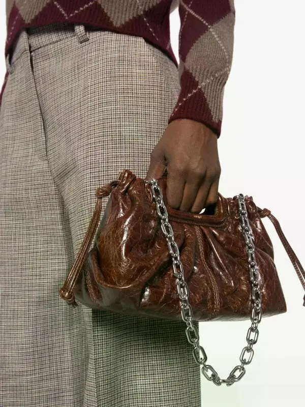 Maje Crinkled-effect Chain-link Tote Bag