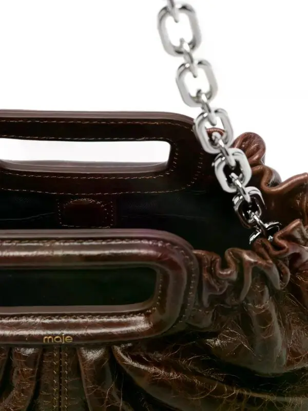 Maje Crinkled-effect Chain-link Tote Bag