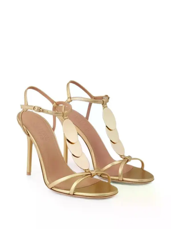MALONE SOULIERS Kali Metallic T-bar Sandals