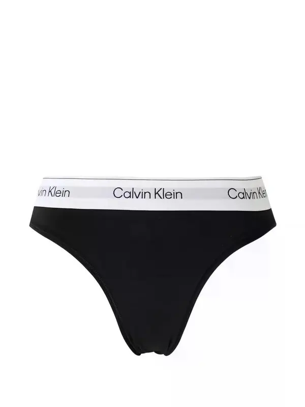 Calvin Klein Logo-waistband Briefs - Black