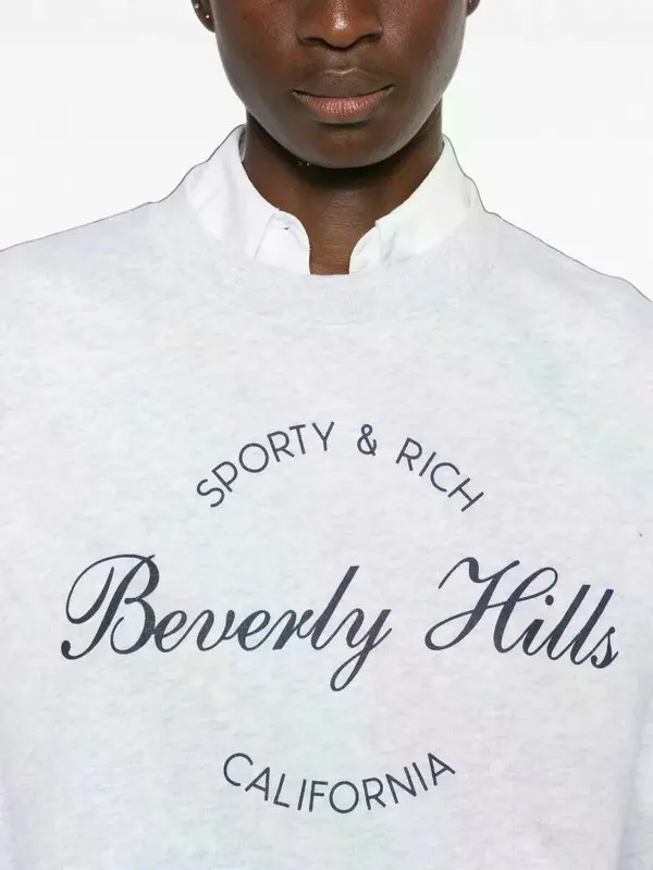 SPORTY & RICH Beverly Hills Logo-print Hoodie