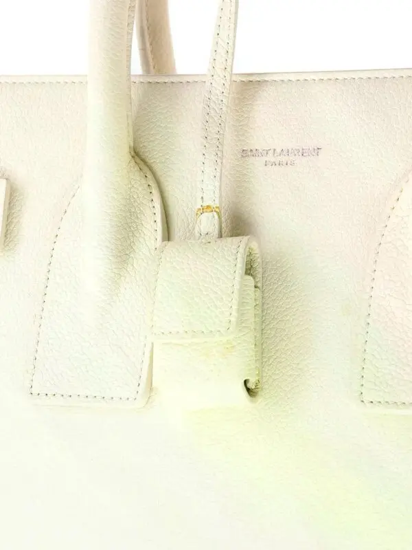 Saint Laurent Sac De Jour Leather Small Tote Bag - Neutrals