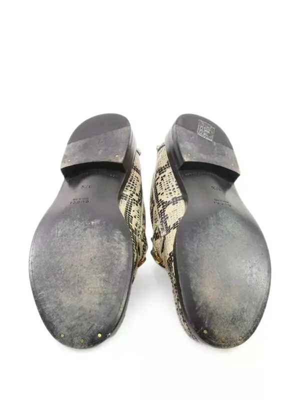 Gucci 2010s Python-embossed Loafers - Neutrals