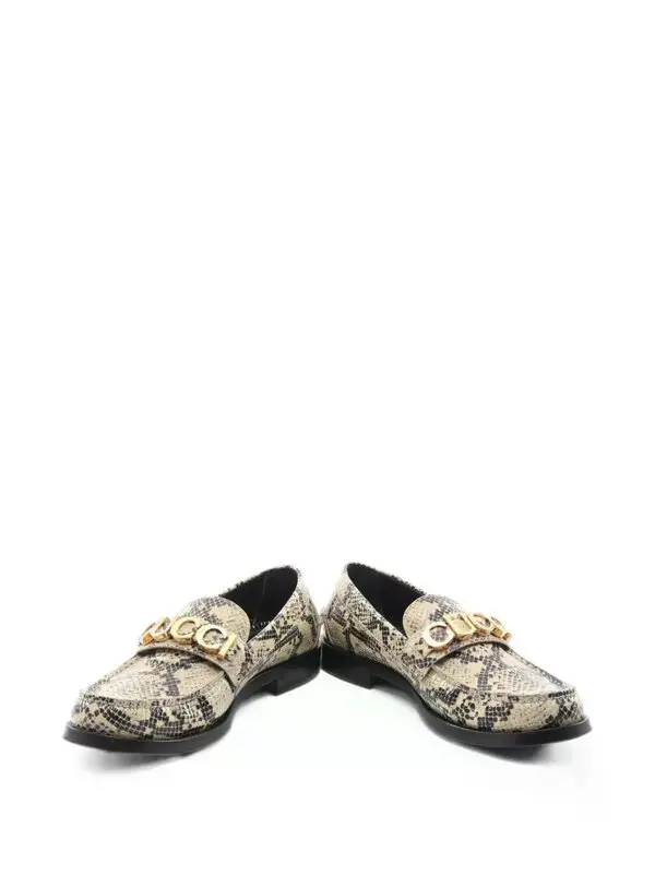 Gucci 2010s Python-embossed Loafers