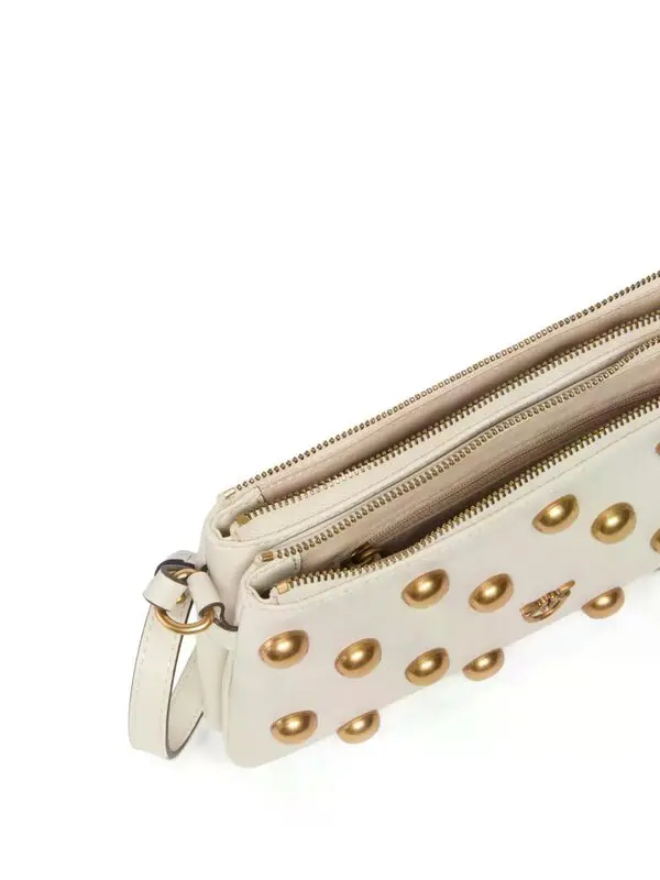 Pinko Stud-embellished Leather Shoulder Bag