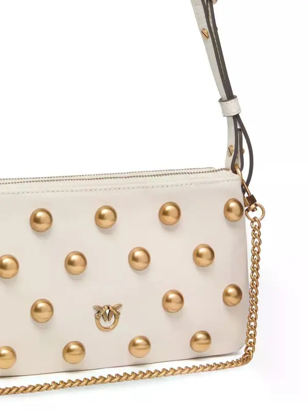Pinko Stud-embellished Leather Shoulder Bag