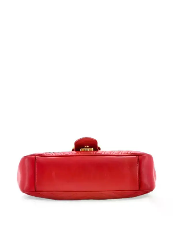 Gucci Gg Marmont Flap Bag Matelasse Leather Medium Shoulder Bag