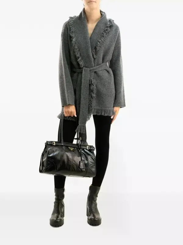 Alanui Finest Fringe-trim Belted Cardigan