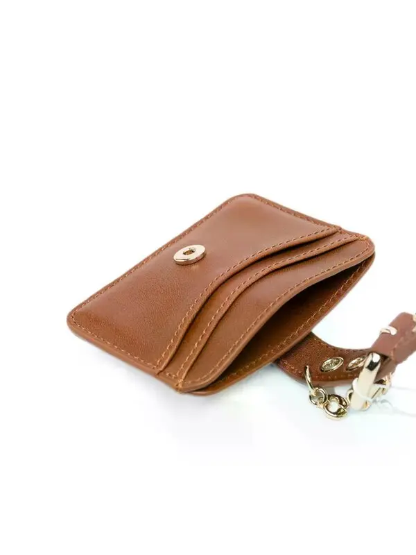 Maje Miss M Buckle-detail Leather Cardholder - Brown