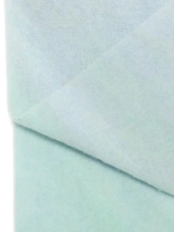 Maje Logo-embroidered Fringed Scarf - Blue