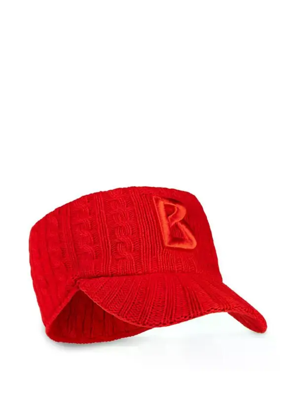 Bogner Tessa1 Cable-knit Peak Hat - Red