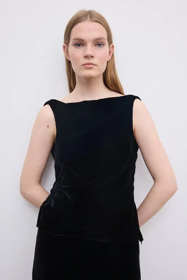 HOUSE OF DAGMAR Waterfall Velvet Top