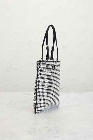 Prada Crystal Embellished Satin Tote Bag