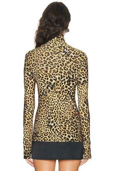 Norma Kamali Slim Fit Long Sleeve Turtle Top