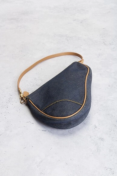 Dior Denim Pochette Saddle Bag