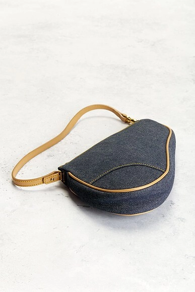 Dior Denim Pochette Saddle Bag