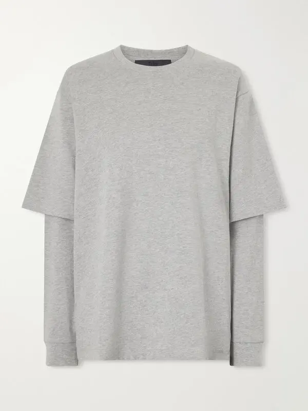 Tibi Perfect T Layered Cotton-jersey T-shirt
