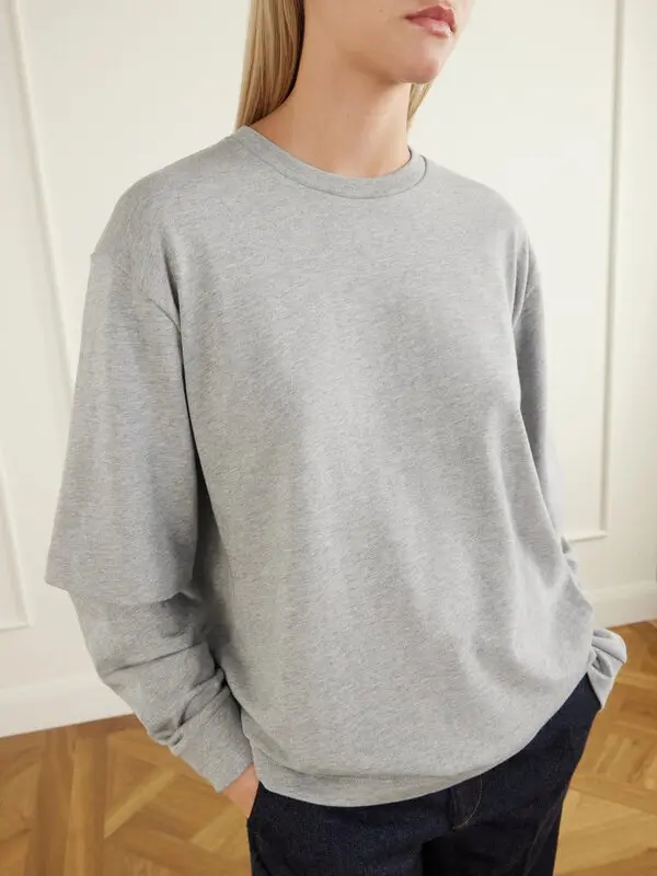 Tibi Perfect T Layered Cotton-jersey T-shirt