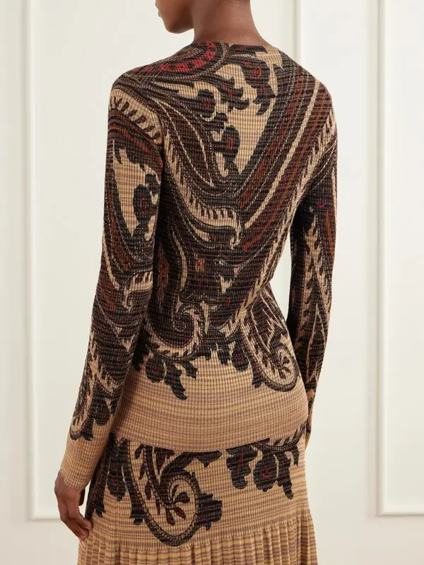Etro Paisley Printed Knit Sweater