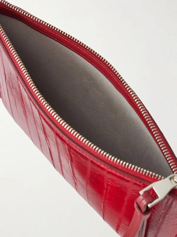 Proenza Schouler Leather Intarsia Leather-trimmed Suede Pouch