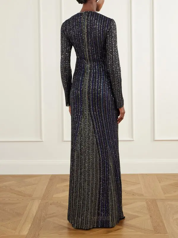 Missoni Sequin-embellished Ribbed-knit Maxi Dress