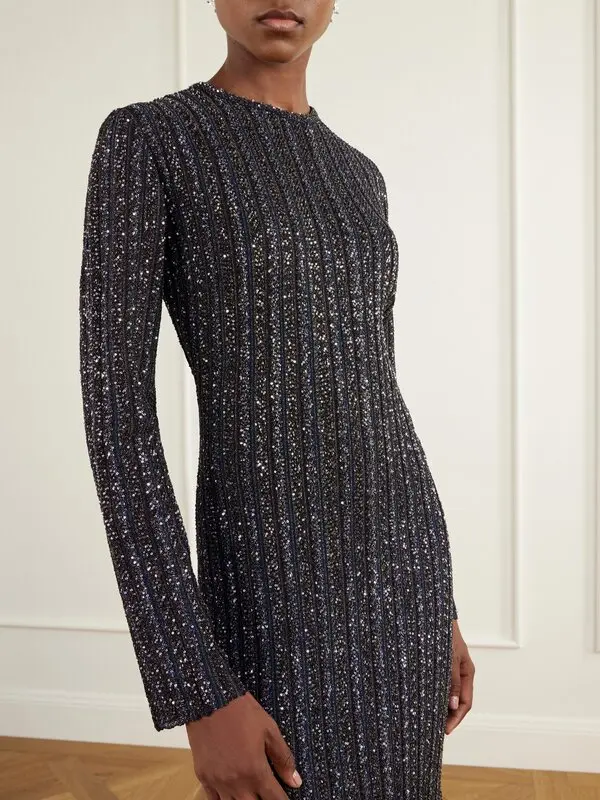 Missoni Sequin-embellished Ribbed-knit Maxi Dress