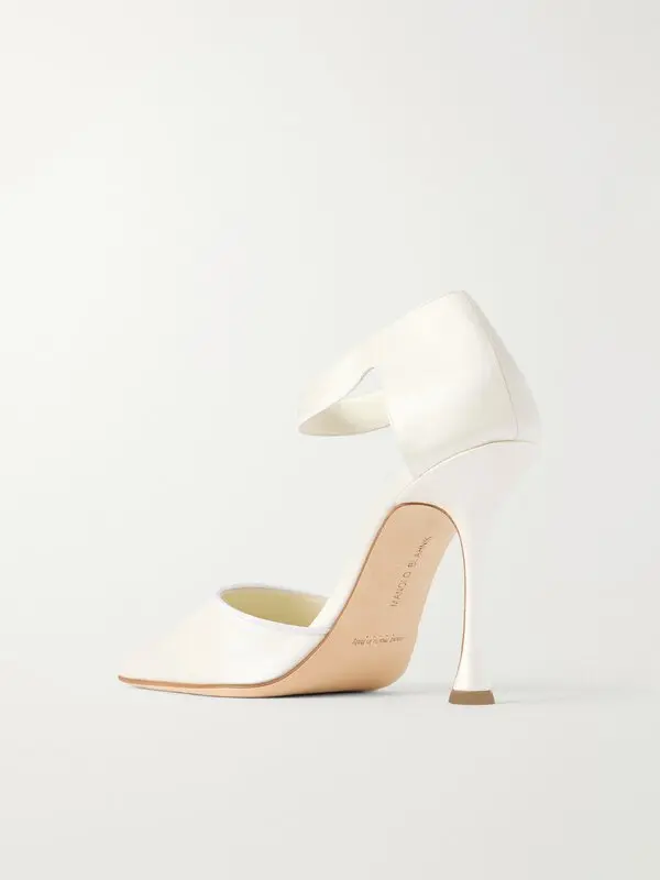Manolo Blahnik Zutonplan 105 Crystal-embellished Satin Pumps