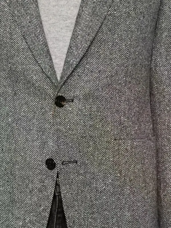Canali Kei Herringbone Single-breasted Jacket