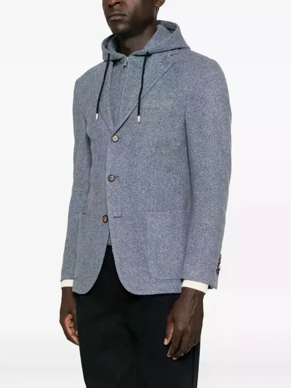 Eleventy Layered-effect Hooded Jacket