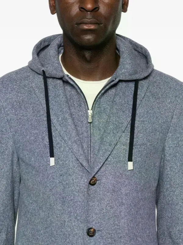 Eleventy Layered-effect Hooded Jacket