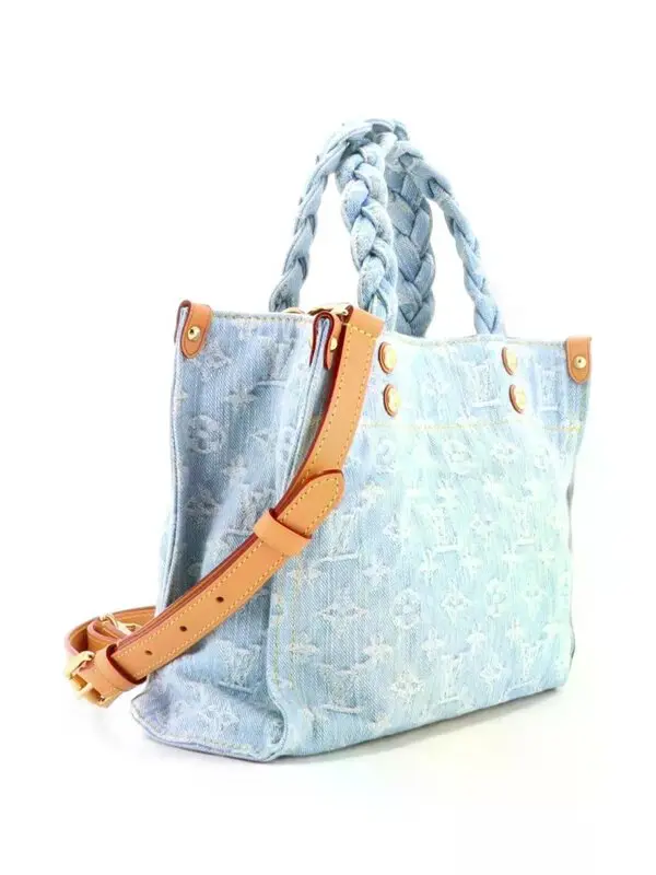 LOUIS VUITTON Monogram Denim Pm Tote Bag - Blue