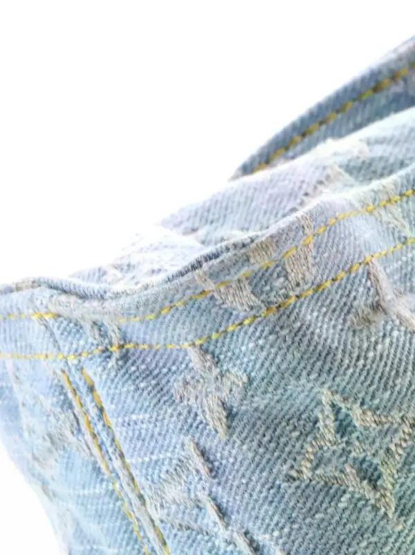 LOUIS VUITTON Monogram Denim Pm Tote Bag - Blue