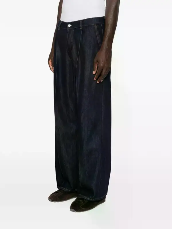 NINE:INTHE:MORNING Pleated Wide-leg Jeans