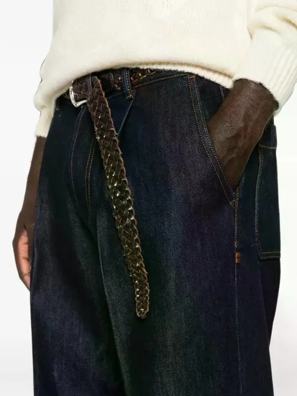 NINE:INTHE:MORNING Pleated Wide-leg Jeans