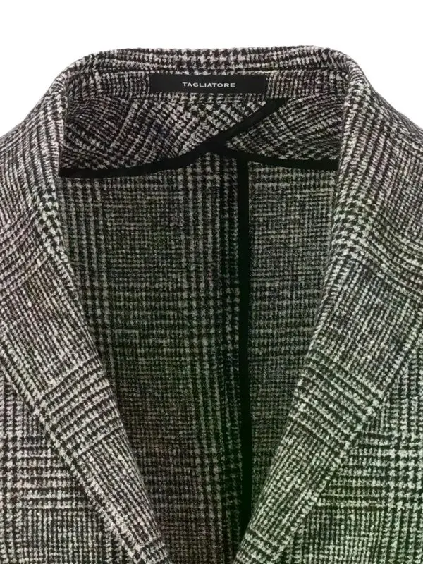 Tagliatore Montecarlo Prince Of Wales Check Blazer - Black